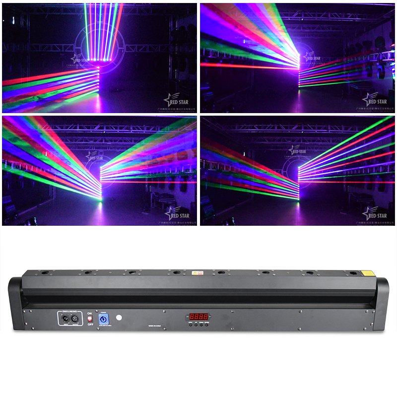 Eight-Eye Rotating Laser Light with RGB Beam Effects and DMX512 Control ...